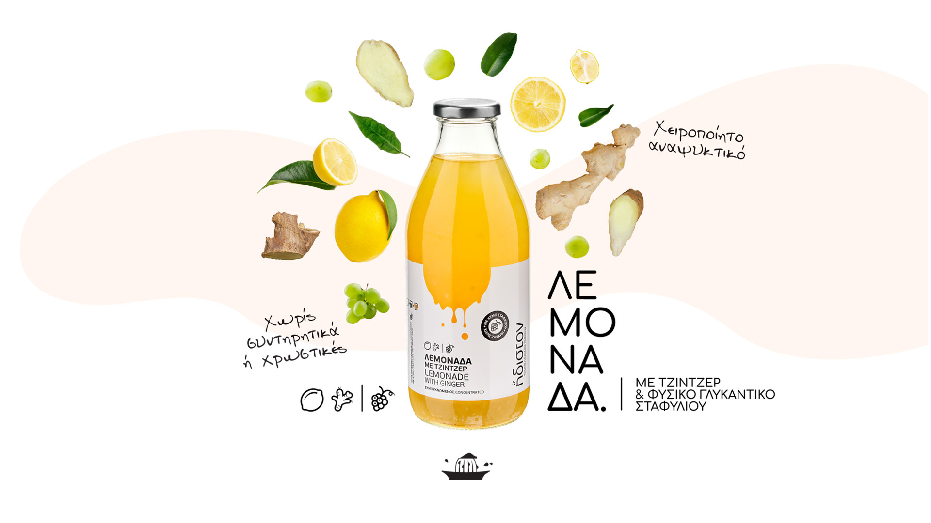 ΛΕΜΟΝΑΔΑ ΜΕ ΤΖΙΝΤΖΕΡ & ΦΥΣΙΚΟ ΓΛΥΚΑΝΤΙΚΟ ΣΤΑΦΥΛΙΟΥ – Idiston